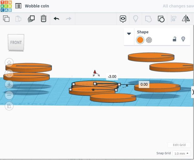 Wobble Coin Using Tinkercad for 3D Printing - Tinkercad