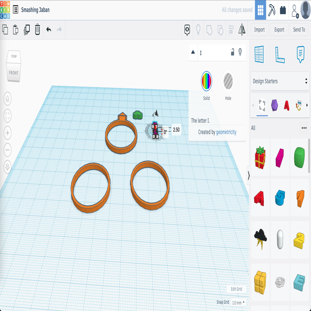 3D Printed Stackable Rings - Tinkercad