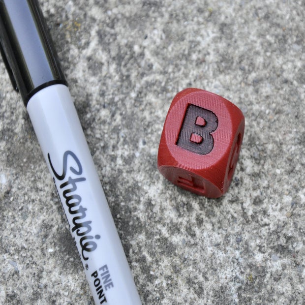 Alphabet Dice - Tinkercad