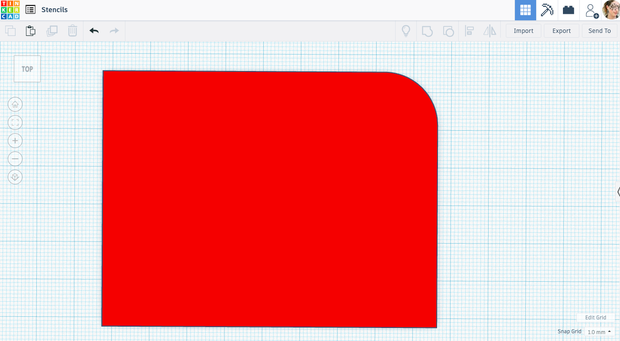 Easy 3d Print Stencil Tinkercad