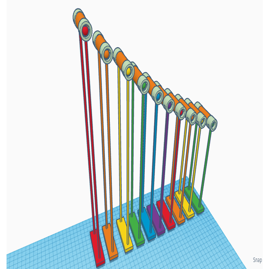 Make a Rainbow Pendulum Snake With Tinkercad. - Tinkercad