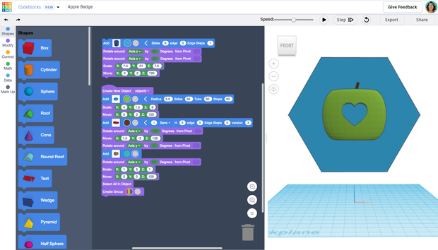 Badges With Tinkercad Codeblocks Tinkercad