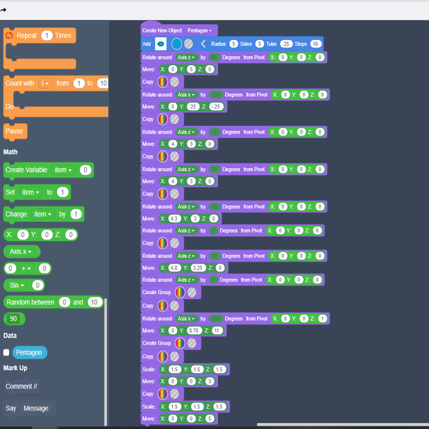 CodeBlocks Fidget - Tinkercad