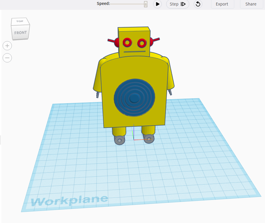 Parametric Gyroscope and Robot Made With Tinkercad Codeblocks - Tinkercad