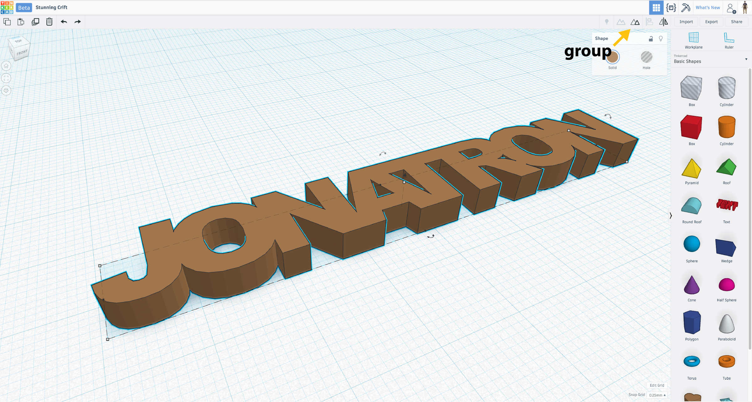 Easy 3D Printing Class: Name That Keychain - Tinkercad