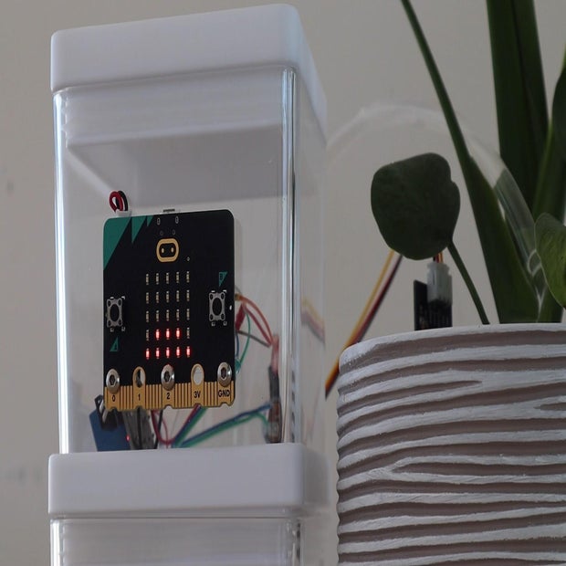Automatic Plant Watering System Using a Micro:bit - Tinkercad