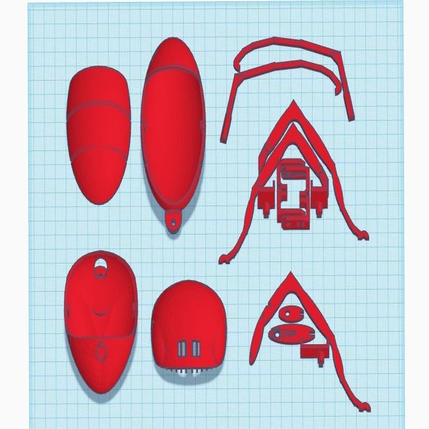 Red Robot Ant - Tinkercad