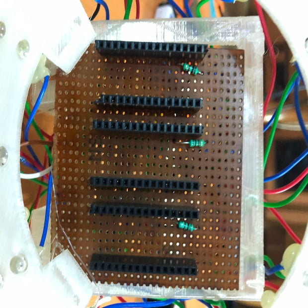 3D Printed Flashing LED Dial Clock - Tinkercad