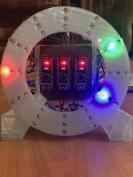 3D Printed Flashing LED Dial Clock - Tinkercad