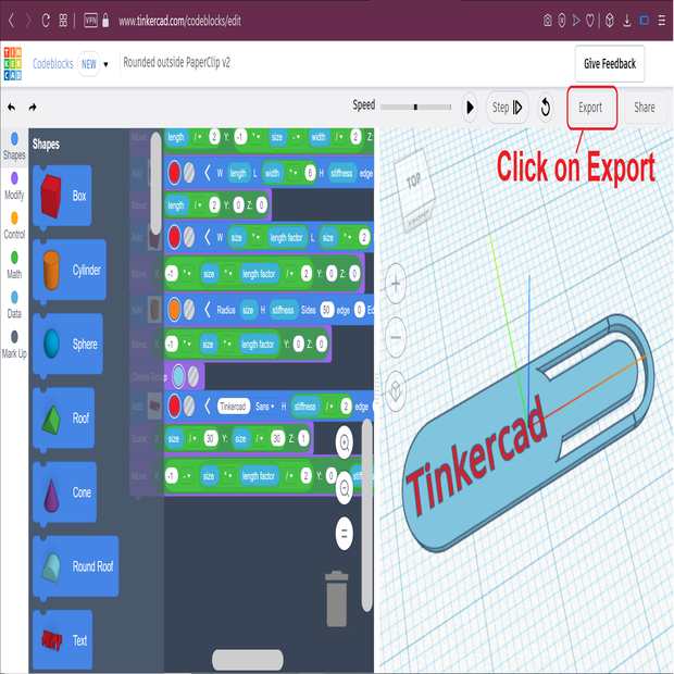How to Make Personalized Paperclips / Bookmarks Using Tinkercad Codeblocks - Tinkercad