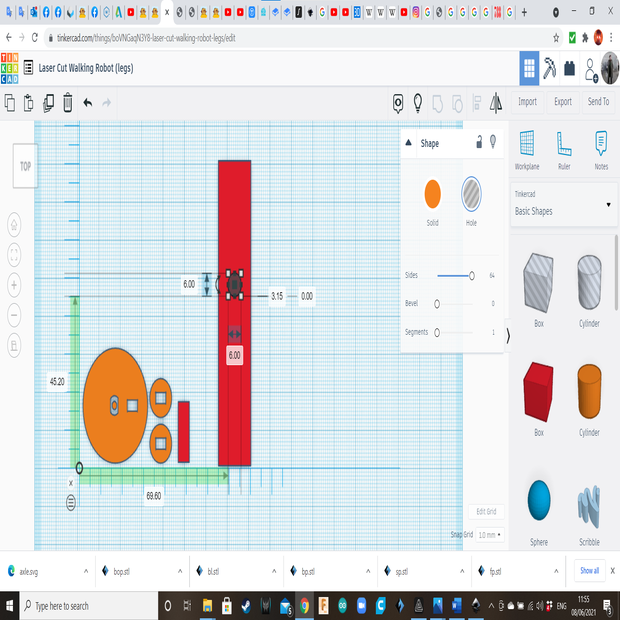 Tinkercad Robotics for School: Laser-cut Walking Machine! - Tinkercad