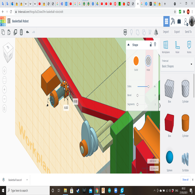 Tinkercad Robotics for School: Basketball Machine! - Tinkercad
