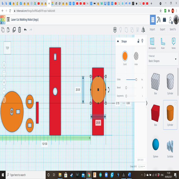 Tinkercad Robotics for School: Laser-cut Walking Machine! - Tinkercad