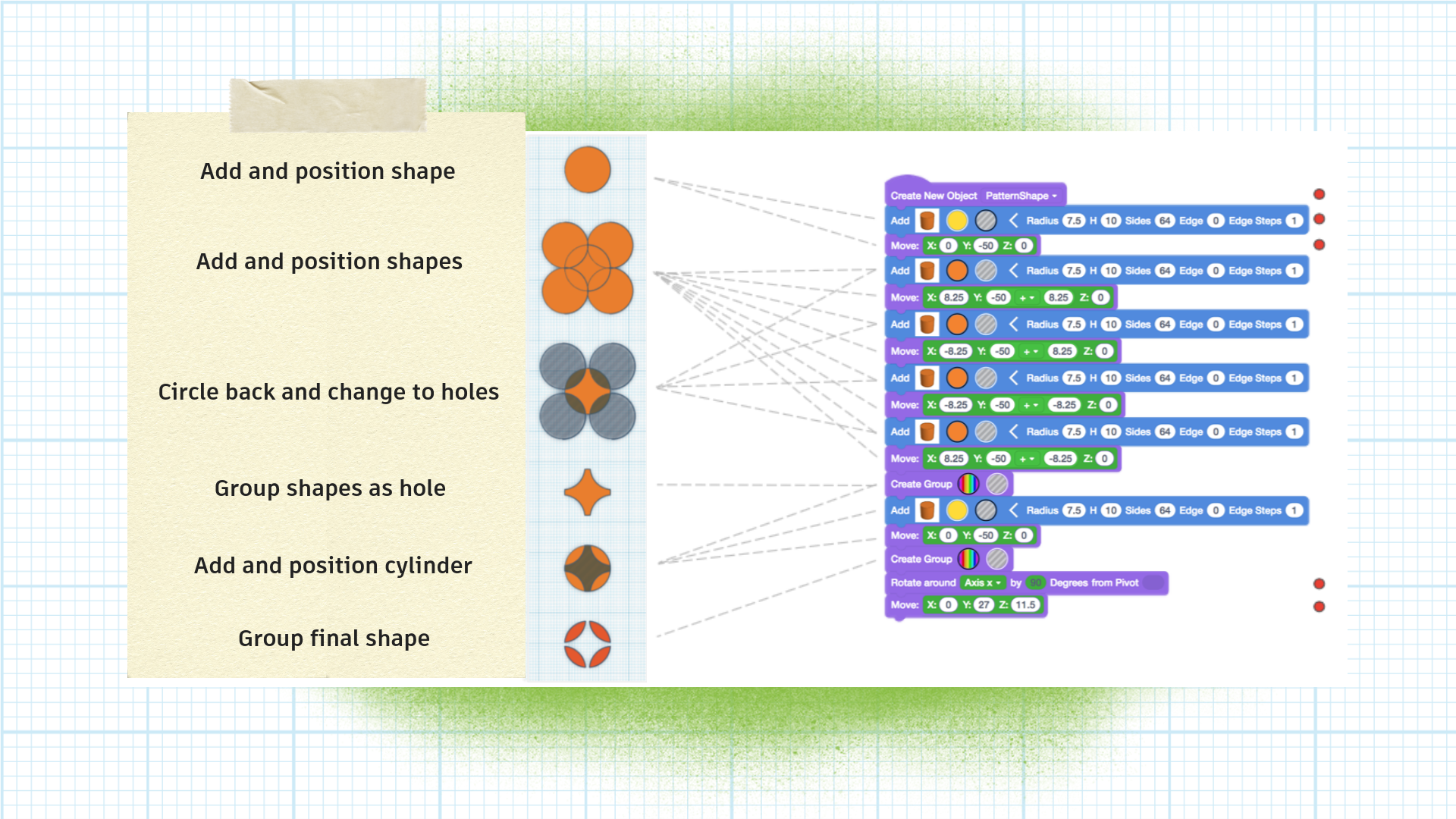 Code-generated Patterns in Tinkercad - Tinkercad