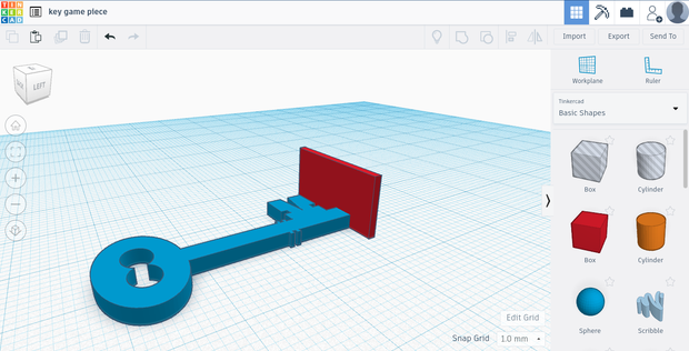 Board Game Key Piece Made With TinkerCAD - Tinkercad