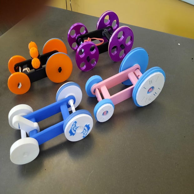 Teaching Engineering Design Using 3D Printed Rubber Band Cars - Tinkercad
