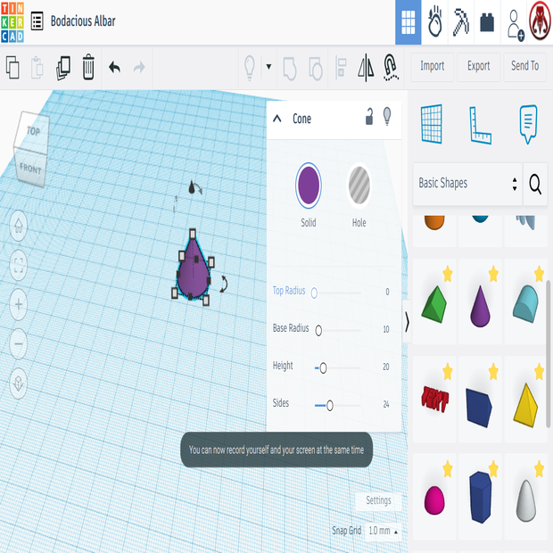 Easy Tinkercad Cherry Pie - Tinkercad