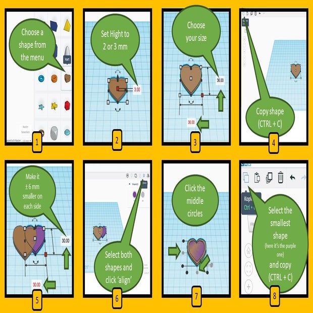 3D Printed Pendant Shapes With Textiles - Tinkercad