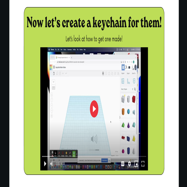 Creating Meaningful (& QUICK) 3D Printed Keychains - Tinkercad