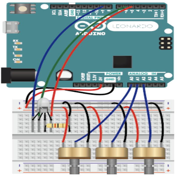 Arduino Night Lamp - Tinkercad