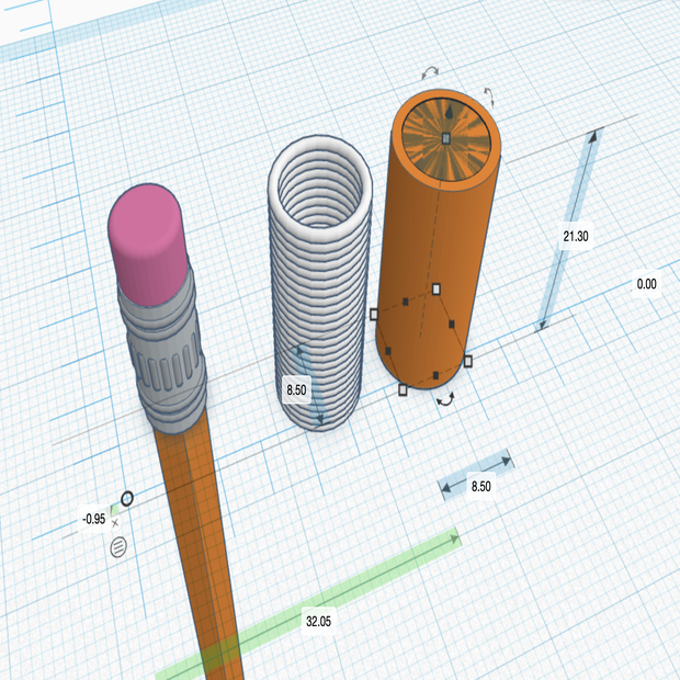 3D Printed Pencil Topper + Fidget Toy - Tinkercad