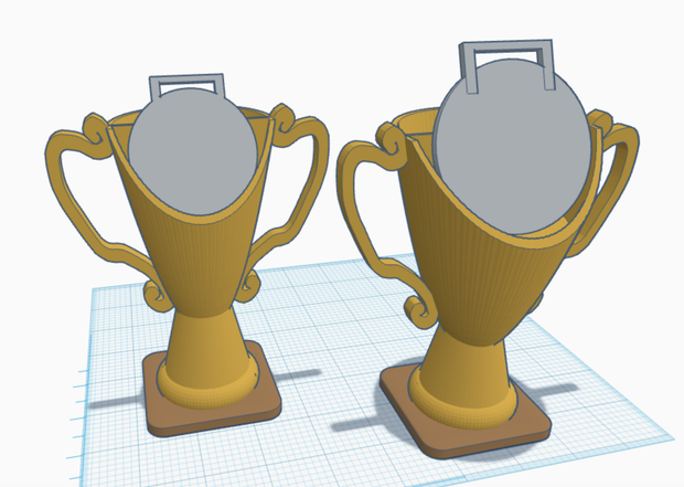 Trophy Stand for Hanging Medals - Tinkercad