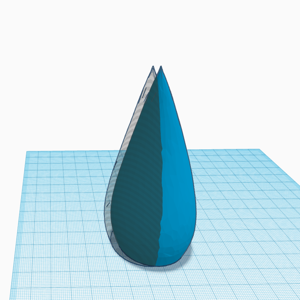 Flame Ornament (from a Water Droplet) - Tinkercad