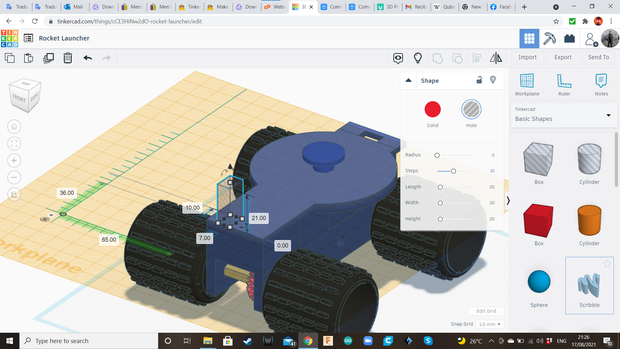 Tinkercad Robotics for School: Rocket Launching Mini-bot - Tinkercad