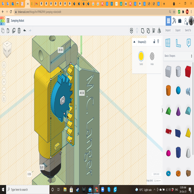 Tinkercad Robotics For School Gerbil The Jumping Robot Tinkercad 0776