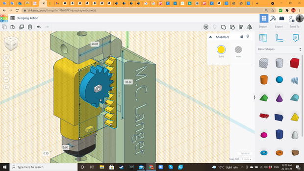 Tinkercad Robotics For School Gerbil The Jumping Robot Tinkercad 0776