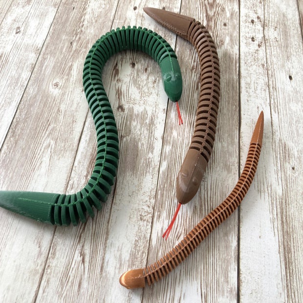 3D Printed Flexi Snake - Tinkercad