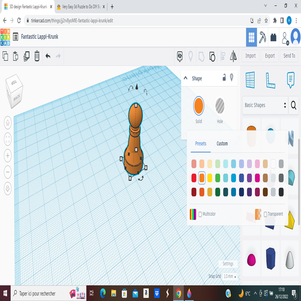 Learn to Make a Pawn of Chess With Tinkercad. - Tinkercad
