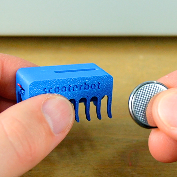 Scooter Bot - 3D Printed Vibrating Robot Toy - Tinkercad