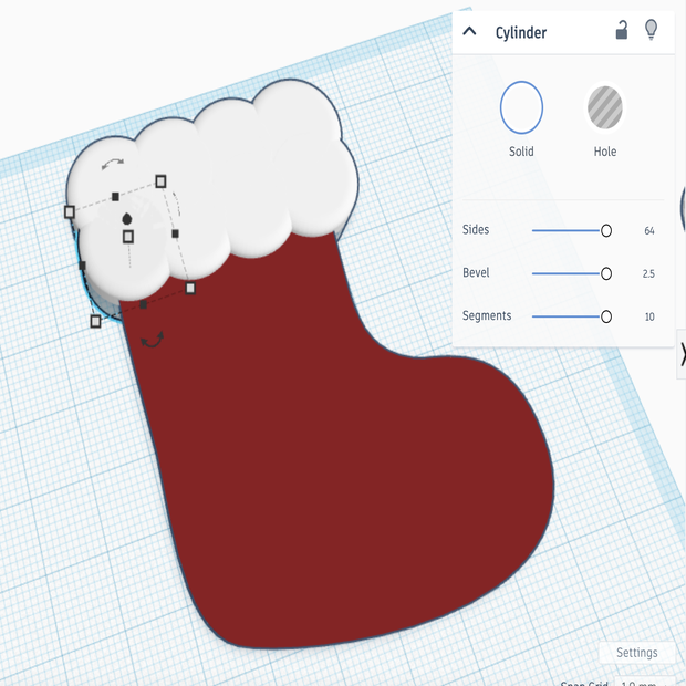 Customizable 3D Printed Stocking Ornament - Tinkercad