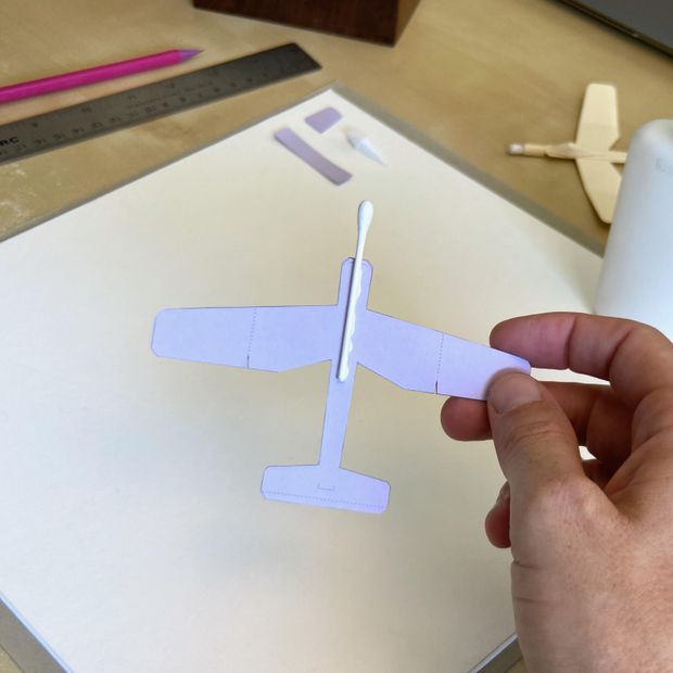 Cotton Swab Card Stock Micro Gliders - Tinkercad