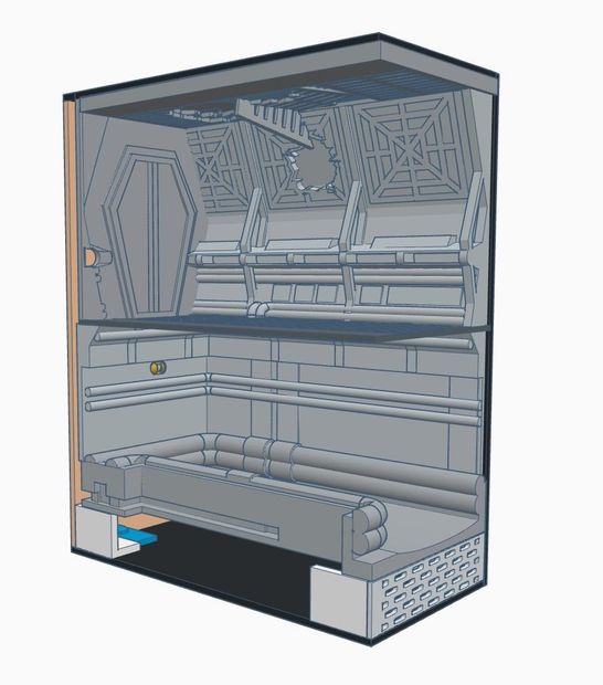 Aliens Movie Book Nook Diorama - Tinkercad