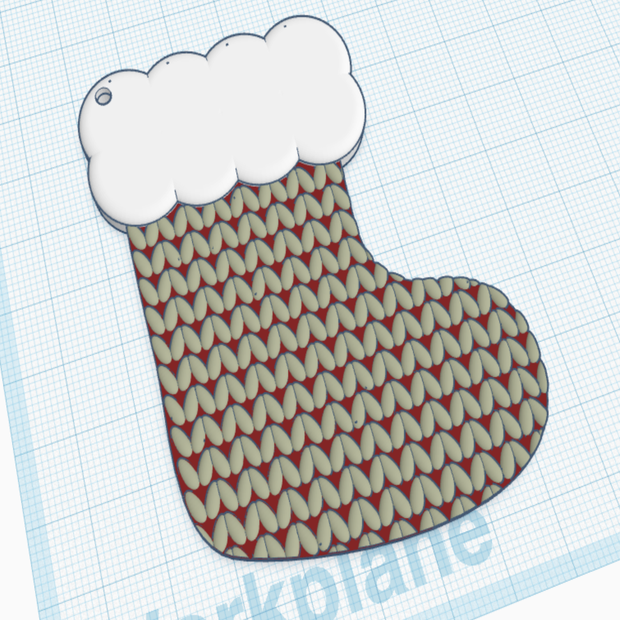 Customizable 3D Printed Stocking Ornament - Tinkercad