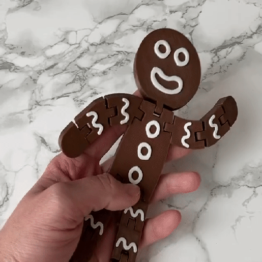 3D Print Articulated Gingerbread Man + Articulated Joint - Tinkercad
