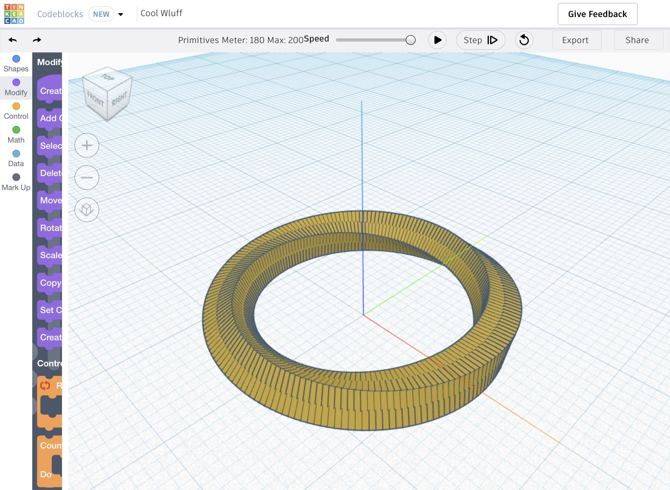 Custom Möbius Strip Jewelry With Codeblocks Tinkercad