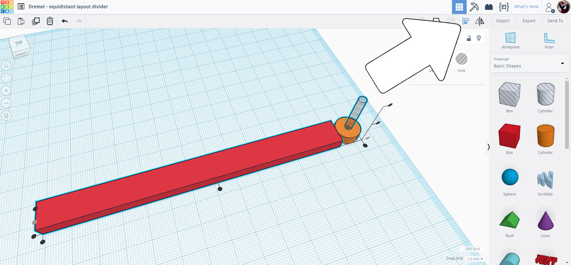 Equidistant Layout Divider - Tinkercad