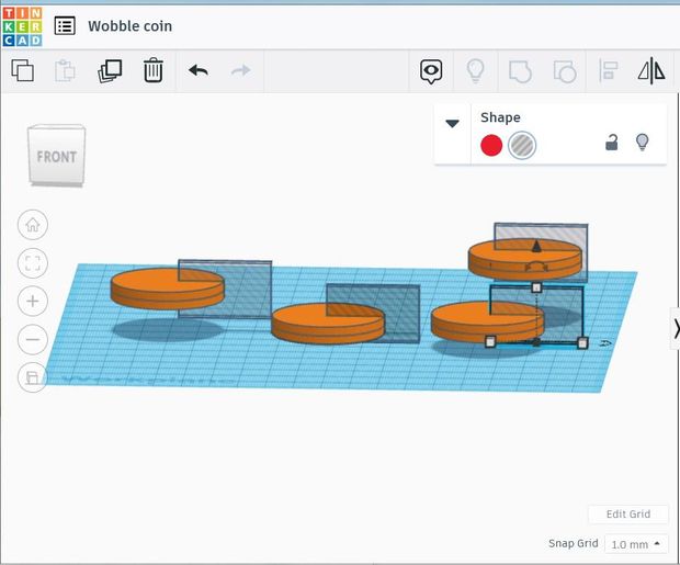 Wobble Coin Using Tinkercad for 3D Printing - Tinkercad