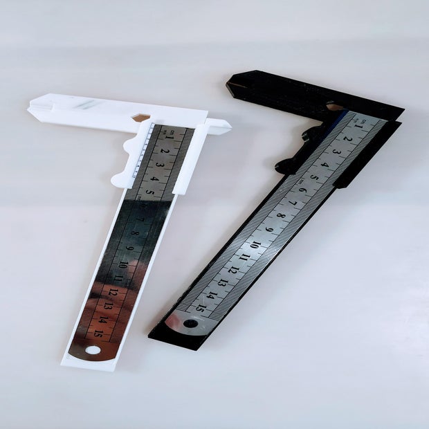 Ruler to Caliper (0.1mm Resolution!) - 3D Printed (Left Handed Version ...