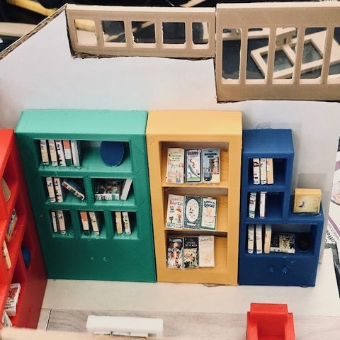 Lighted Book Store Scene - Tinkercad