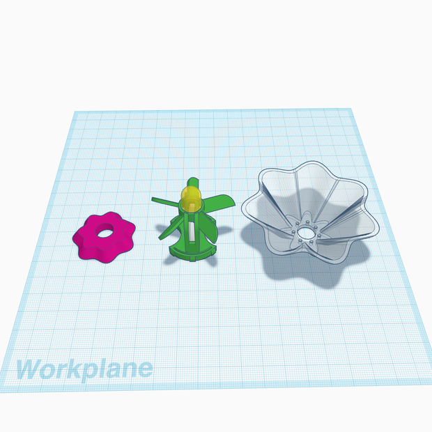 Glowing 3D Printed Flowers - Tinkercad