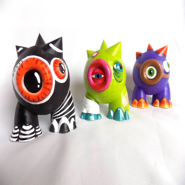 3D Printed Designer Art Toys - Tinkercad