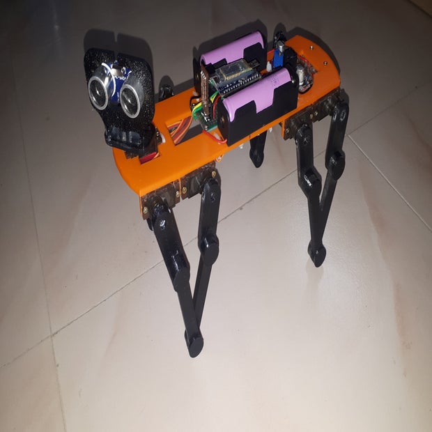 Baby MIT Cheetah Robot V2 Autonomous and RC - Tinkercad