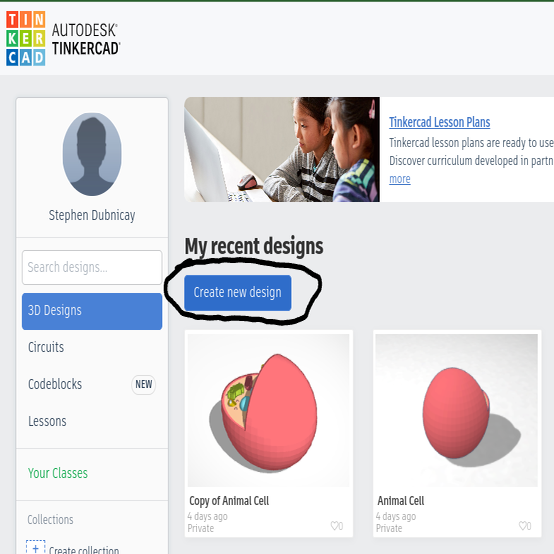 Parts of an Animal Cell - Tinkercad