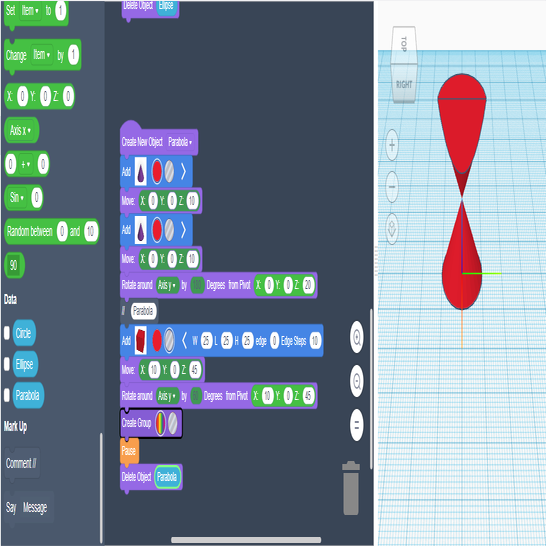 How to Make Conics Using Tinkercad (Codeblocks)? - Tinkercad