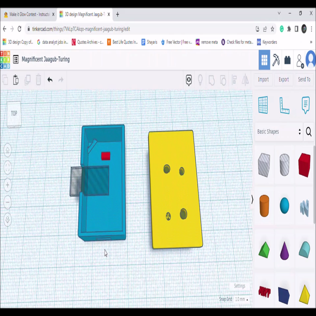 How to Make Mini Rechargeable Powerful LED Light - Tinkercad