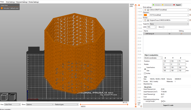 Infill Lampshades (3D Printed) - Tinkercad